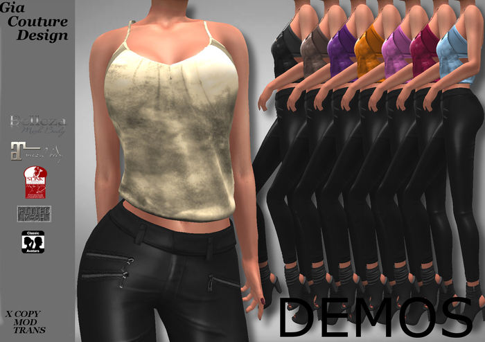 Second Life Marketplace - "GCD" Jayme Bra Tank Tops DEMOS