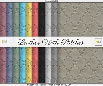 Second Life Marketplace - Leather With Stitches Essentials Kit 10 ...