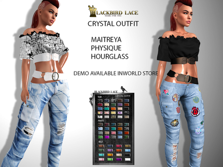 Second Life Marketplace - CRYSTAL Outfit By Blackbird Lace