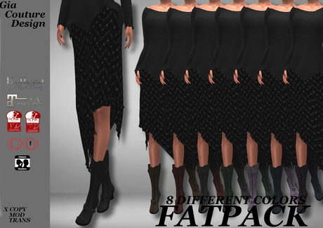 Second Life Marketplace - "GCD" Mercy Leather Steampunk Boots FAT PACK