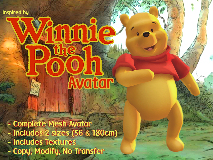 Second Life Marketplace - Winnie The Pooh Avatar