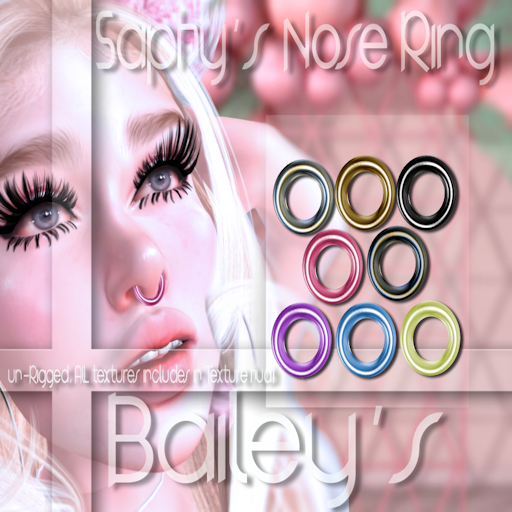 Second Life Marketplace - .Saphy Nose Ring. [Bailey's]