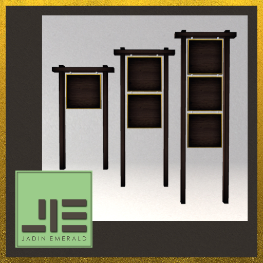 Second Life Marketplace - BUILDERS KIT - Hanging Wooden Signs (3 Styles ...