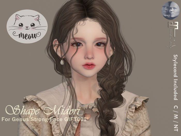 Second Life Marketplace - Midori Shape - Genus Strong Face GIFT001