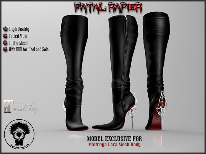 Second Life Marketplace - [PL] - Fatal Rapier Black - for Maitreya Lara