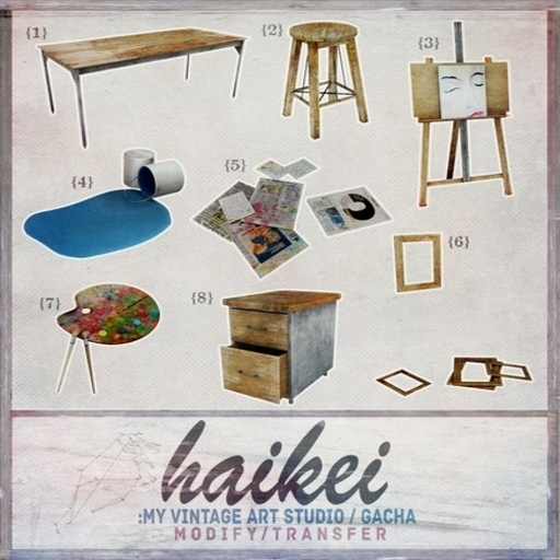 Second Life Marketplace - :HAIKEI: My vintage art studio / Gacha {6}