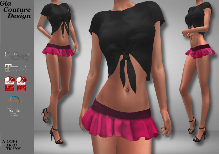 Second Life Marketplace - "GCD" Chris Simple Mini Skirts Wine