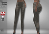 Second Life Marketplace - "GCD" Riley Back Zippered Skinny Jeans Mocha