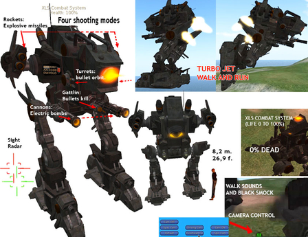 Second Life Marketplace - Mecha Robot AX - 3300 - Diavolo