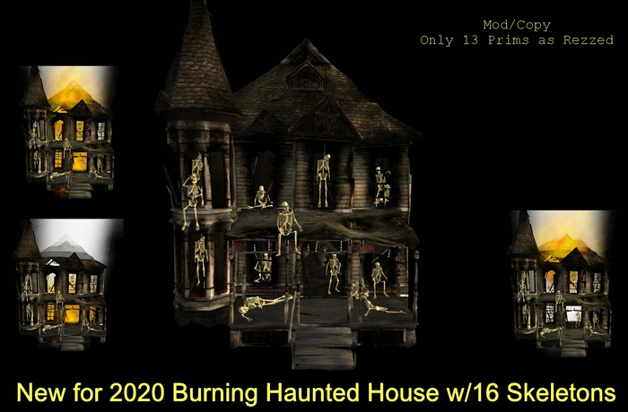Second Life Marketplace - Halloween Burning Full Haunted House Two ...