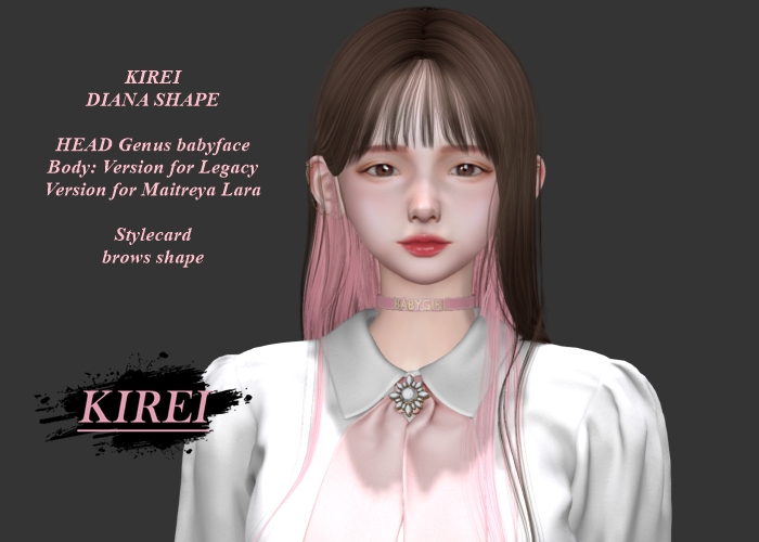 Second Life Marketplace - [KIREI] Diana Shape - Genus Babyface