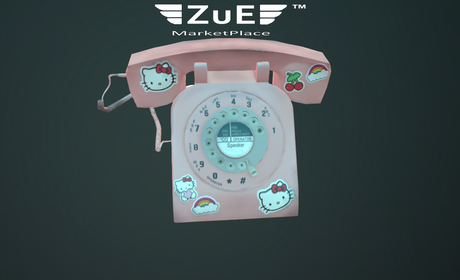 Second Life Marketplace - ::ZuE:: Hello Kitty Rotary Phone