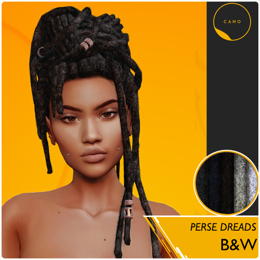 Second Life Marketplace - CAMO - Perse Dreads - B&W