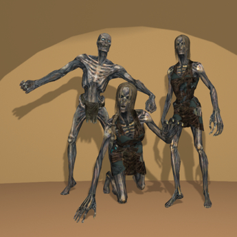 Second Life Marketplace - Wandering Boney Zombie Crawling Woman