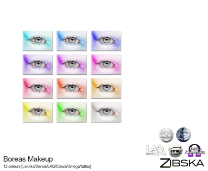 Second Life Marketplace - Zibska [50L Clearance] ~ Boreas Makeup in 12 ...