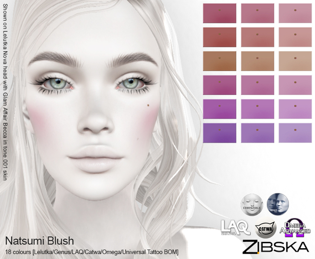Second Life Marketplace - Zibska [50L Clearance] ~ Natsumi Blush in 18 ...