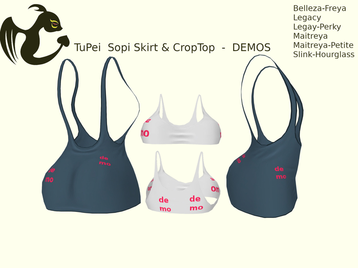 Second Life Marketplace - TuPei Sopi Skirt & CropTop - DEMOS