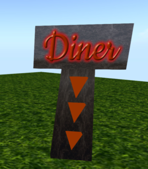 Second Life Marketplace - 50's Diner Sign rotating flashing