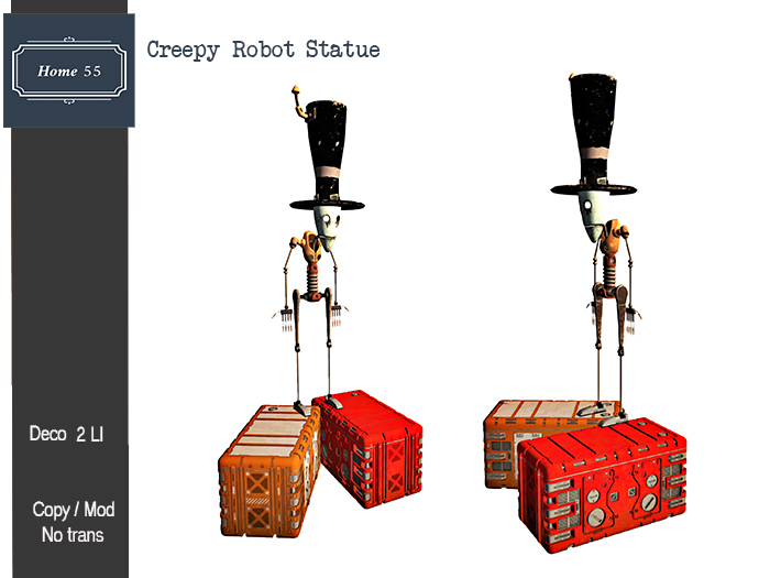 Second Life Marketplace - HOME 55 - Creepy Robot - Statue