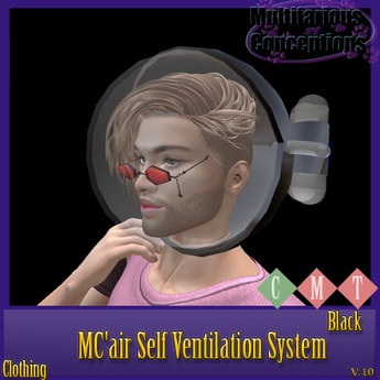 Second Life Marketplace - [MC] MC'air Self Ventilation System blk [wear ...