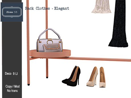 Second Life Marketplace - HOME 55 - Rack Clothes - Elegant