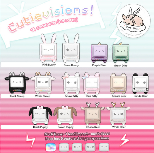 Second Life Marketplace - +Half-Deer+ Cutievision - Cream Bear