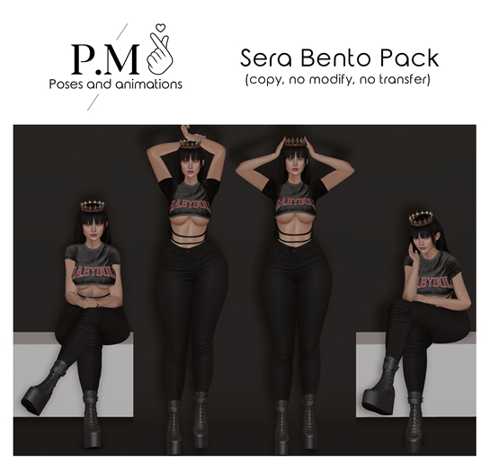 Second Life Marketplace - P.M Poses & Animations - Sera Bento Pack