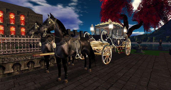 Second Life Marketplace - British Royal Carriage Drivable Pack 7.01