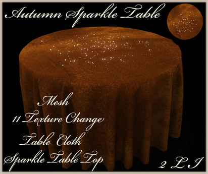 Second Life Marketplace - Autumn Sparkle table ( 11 Texture ) 2 Li