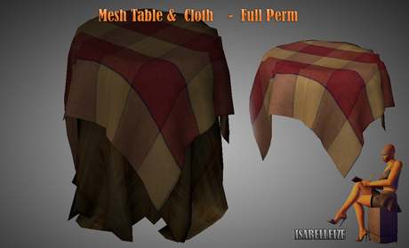 Second Life Marketplace - Table & cloth Full Perm