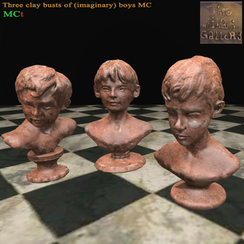 Second Life Marketplace - Three clay busts of (imaginary) boys MC