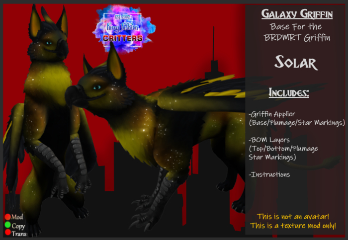 Second Life Marketplace - ~FF~ Galaxy Griffin - Solar