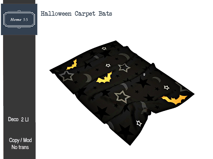 Second Life Marketplace - HOME 55 - Halloween Carpet Bats
