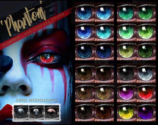 Second Life Marketplace - *Birth* 'Phantom' Eye [4Glimmer Eyes] - Fatpack