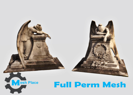 Second Life Marketplace - Mesh Place - Crying Angel Tombstone - Full ...