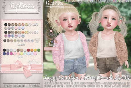 Second Life Marketplace - . tiptoes - Fuzzy Cardigan - FP