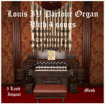 Second Life Marketplace - Louis IV Parlour Pipe Organ Boxed