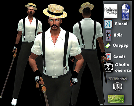 Second Life Marketplace - MR CHARLESTON-JAKE-GIANNI-SLINK-ADIN-ONUPUP ...