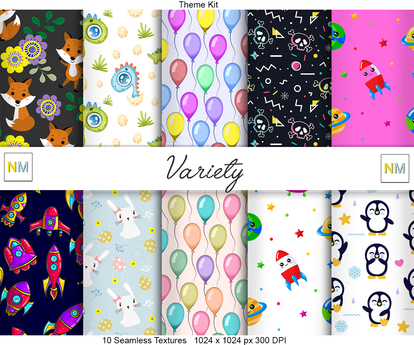 Second Life Marketplace - Variety Theme Kit 10 Seamless Textures NM