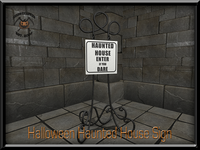 Second Life Marketplace - HALLOWEEN HAUNTED HOUSE SIGN