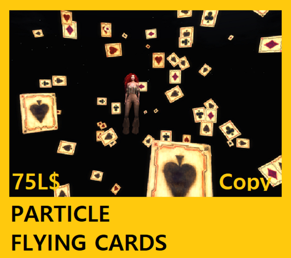 Second Life Marketplace - PARTICLE FLYING CARDS