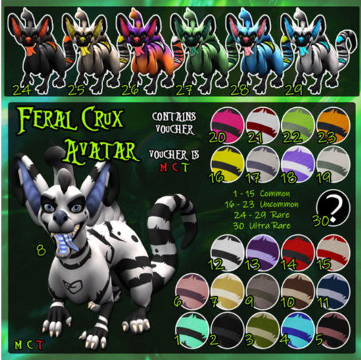 Second Life Marketplace - {C} Feral Crux Avatar {SECRET STUFF} 30 ULTRARARE
