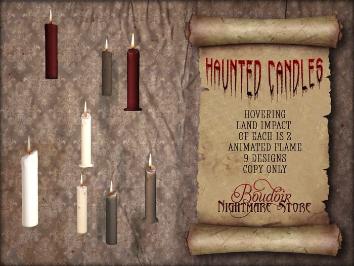 Second Life Marketplace - Boudoir Halloween-Haunted Hovering Candles