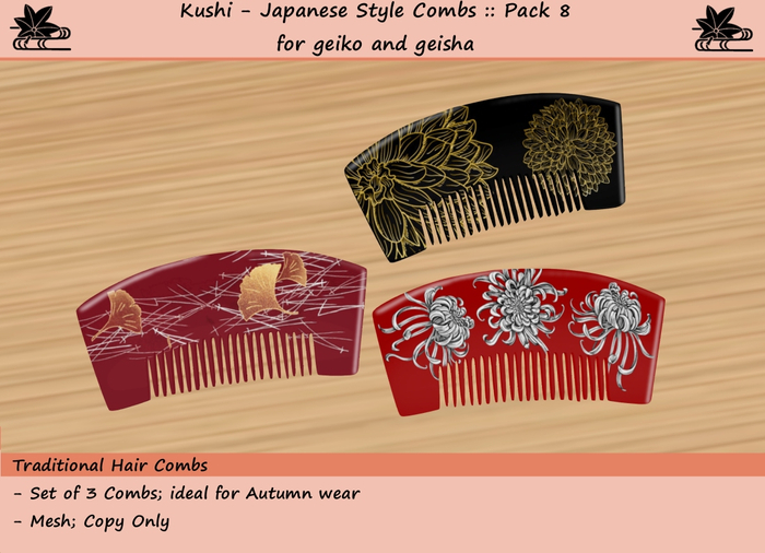 Second Life Marketplace - Zashiki-gi :: Kushi for Geiko Pack 8 (Resize ...