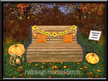 Second Life Marketplace - KHARGO HALLOWEEN HAUNTED BENCH - MENU DRIVEN ...