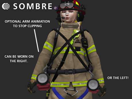 Second Life Marketplace - Sombre Strap Flashlight Firefighter Torch (v1.0)