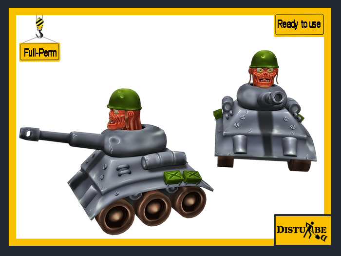Second Life Marketplace - ::DisturbeD:: Cute Tank Zombie - FULL PERM MESH