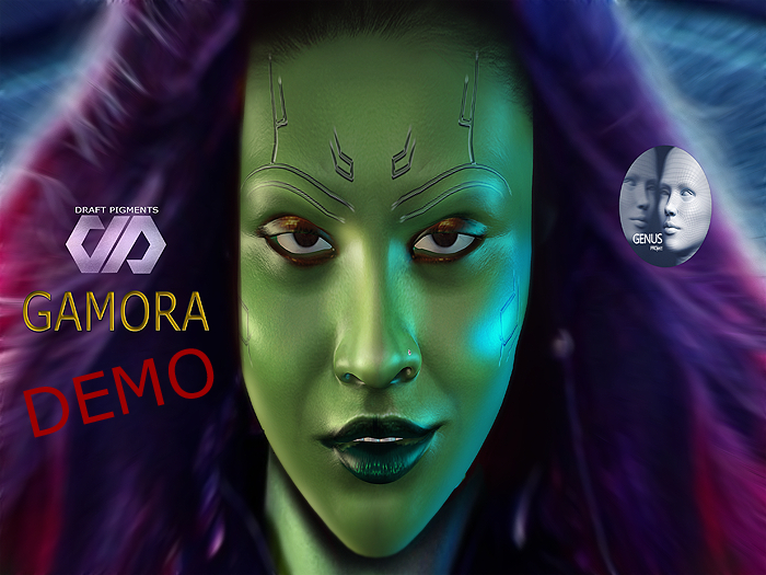 Second Life Marketplace - DRAFT Pigments. - Gamora Skin & Shape DEMO
