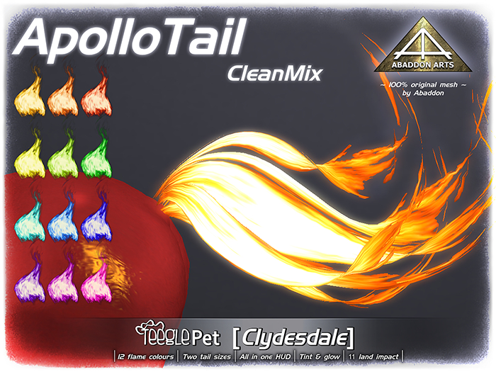 Second Life Marketplace - ABADDON ARTS - Apollo Tail CleanMix ...