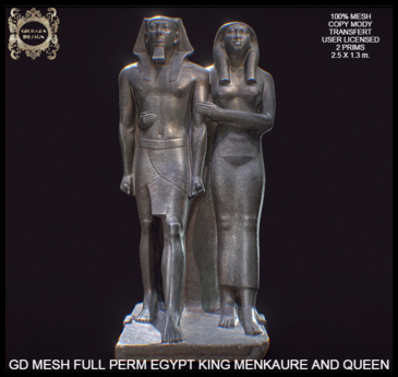 Second Life Marketplace - GD MESH FULL PERM EGYPT KING MENKAURE AND QUEEN